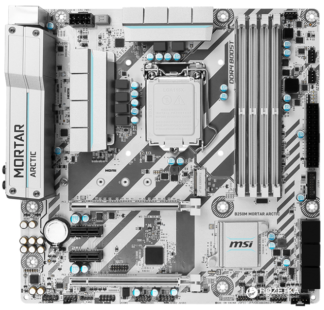 Материнская плата MSI B250m Mortar Arctic (s1151, Intel B250, PCI-Ex16 ...