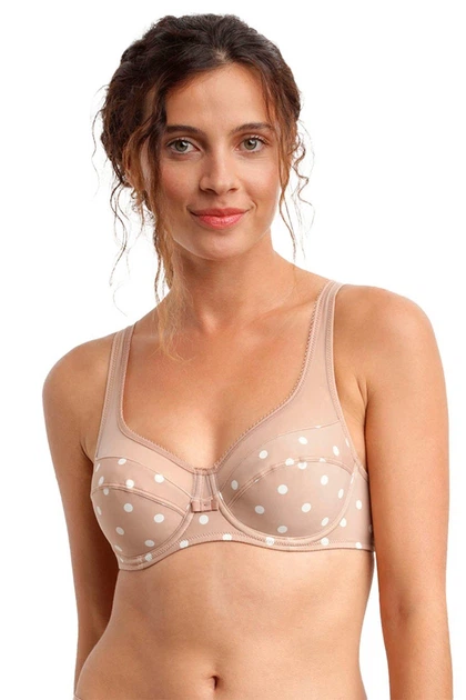 Бюстгальтер з м'якою чашкою DIM 85B Бежевий у горох (classy dotty AUV) (94309) від продавця ...