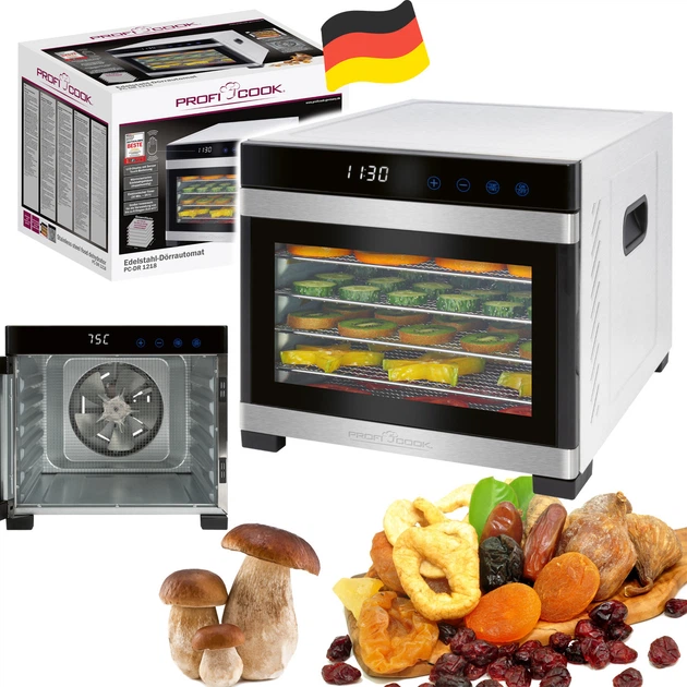 Дегидратор, сушка для фруктов и овощей Profi Cook PC-DR 1218 (650Вт, 6 ...