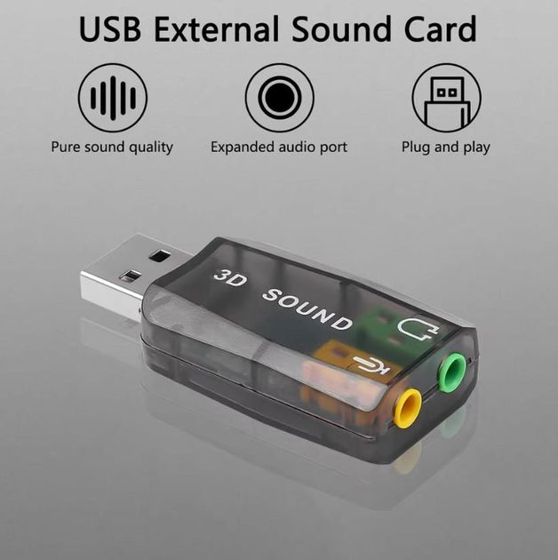 Звуковая карта USB 3D Sound Card Коробочная версия – фото, отзывы ...