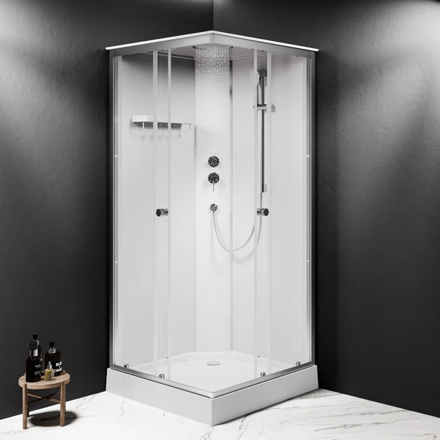 Душова кабіна AM.PM X-Joy W94C-403-090MT 90x90 см матовий хром/прозоре скло з піддоном – фото ...