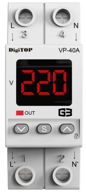 Реле напруги DigiTOP 40 А (VP-40A M2R) – фото, отзывы, характеристики в интернет-магазине ...