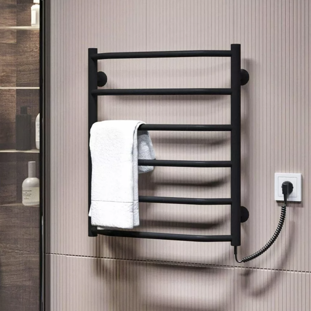 Электрическая полотенцесушитель Deffi Трапеция 500x600 мм, правое ...