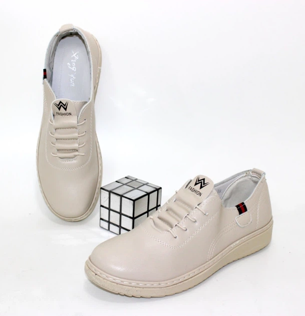 Жіночі туфлі комфорт з еластичною шнурівкою на невеликій танкетці Chun ...