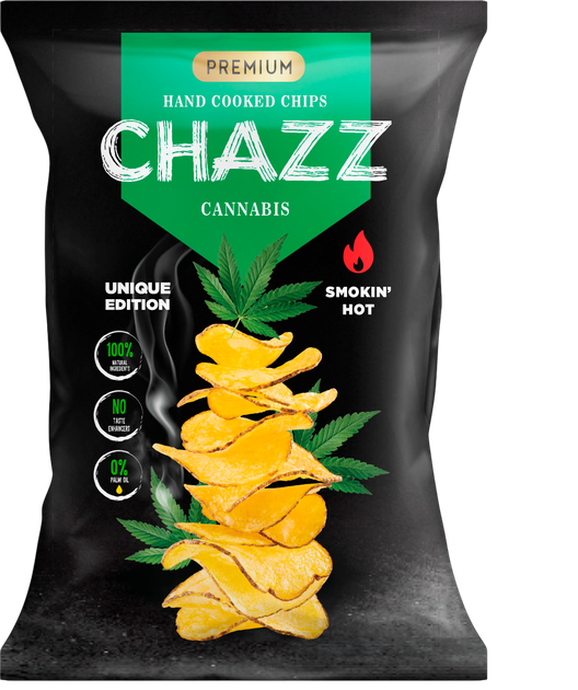 Чипсы картофельные Chazz с коноплей и халапеньо 90 г (0.09 кг ...