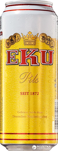 Упаковка пива EKU Pils светлое фильтрованное 4.9% 0.5 л x 24 шт ...