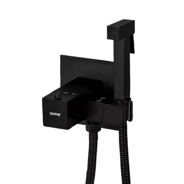 Гигиенический душ GAPPO G7207-60 черный с термостатом (1042577) – фото, отзывы, характеристики в ...