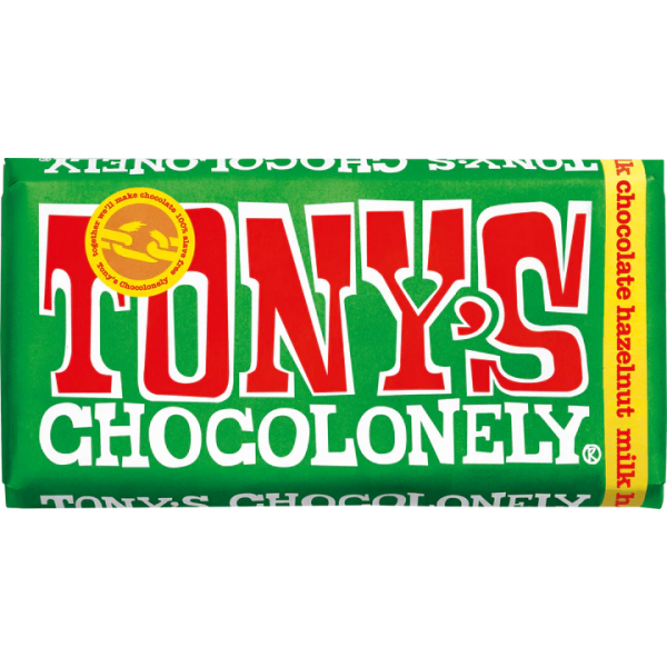 Шоколад Молочний Tony's Chocolonely milk hazelnut 32% з Лісовими ...