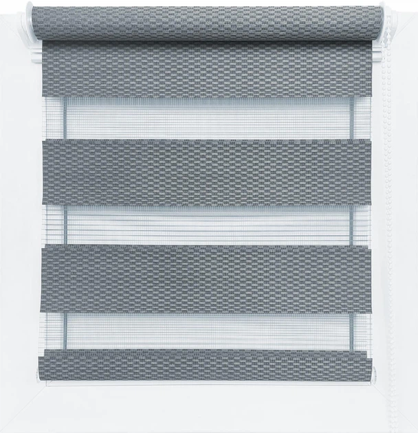 Ролета Bigimot День-ніч з фіксацією28*170 см Сірий 3D об'єм – купити ...