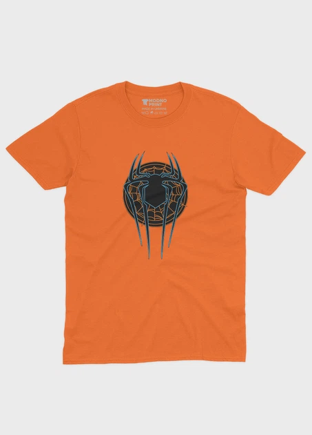Жіноча футболка MODNO з принтом супергероя - Людина-павук XL Помаранчевий (TS001-1-ORA-006-014 ...