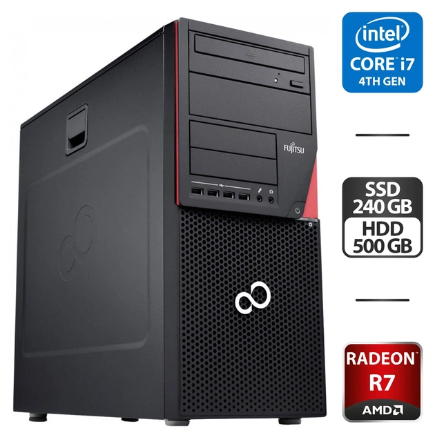 Комп'ютер Fujitsu Esprimo P720 E90 Tower / Intel Core i7-4770 (4 (8) ядра по 3.4 - 3.9 GHz) / 16 ...