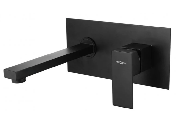 Смеситель для умывальника Mexen Cube black + BOX скрытого монтажа MEX ...