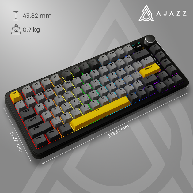 Клавиатура беспроводная Ajazz AK820 MAX Magnetic switches Black RGB (AK820MAX-M-BGY) – фото ...