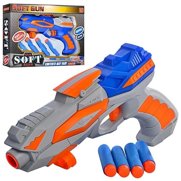 Ігровий набір 2 в 1 Ігроактивна гра пістолет кулемет зброя з мякими кулями фото відгуки