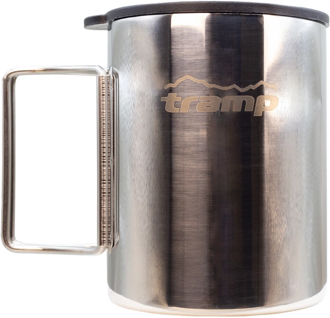 Термокружка Tramp со складными ручками и поилкой 375 мл Металлик (UTRC ...