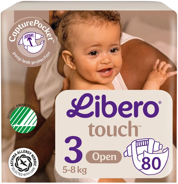 Подгузники Libero Touch 3 5-8 кг Размер 3 80 шт (7322542543443 ...