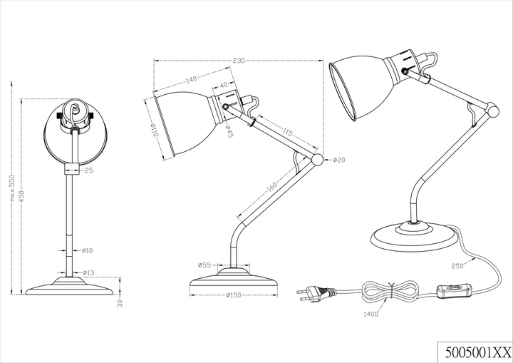 Настольная лампа Trio Jasper (500500104) – низкие цены, кредит, оплата ...