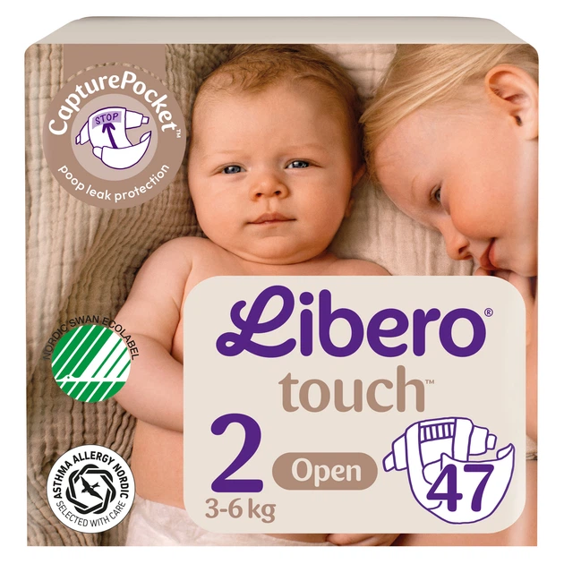 Підгузки Libero Touch 3-6 кг Розмір 2 47 шт (7310361147935) – Безпечно ...