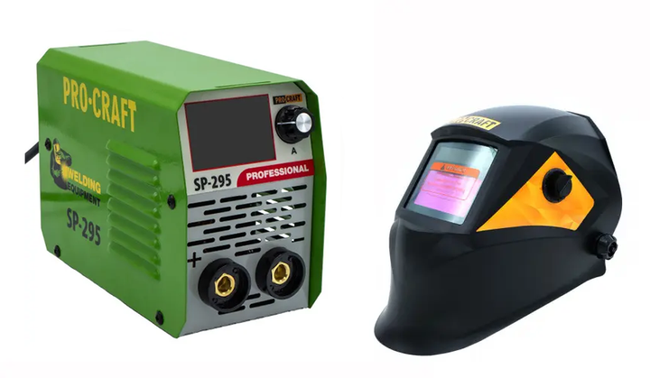Сварочный аппарат Procraft SP295 NEW + Сварочная маска Procraft SPH90-30 NEW (комплект) – фото ...