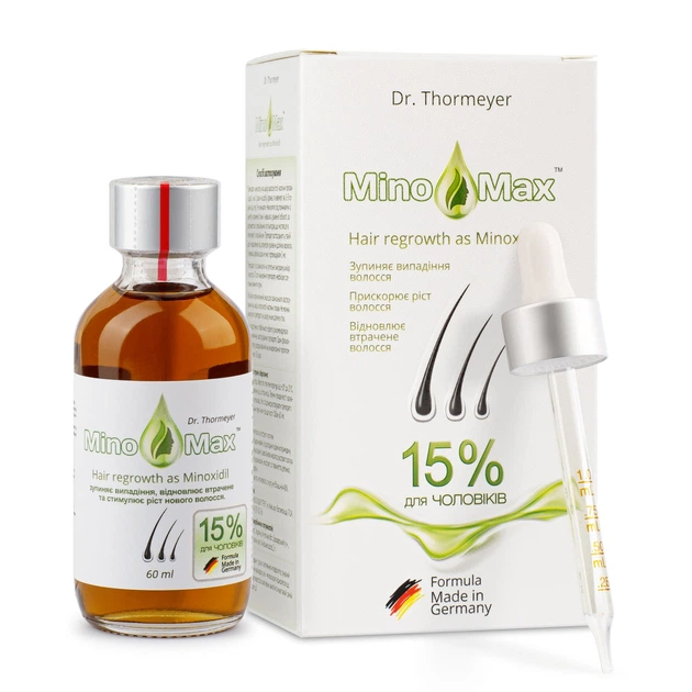 MinoMax 15% МіноМакс 15% міноксидин лосьон рідина від втрати волосся ...