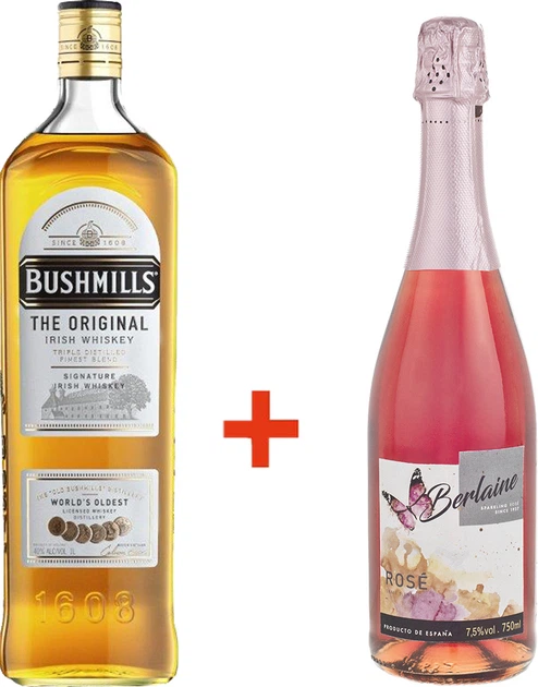 Віскі Bushmills Original 6 років витримки 1 л 40% + Винний напій ...