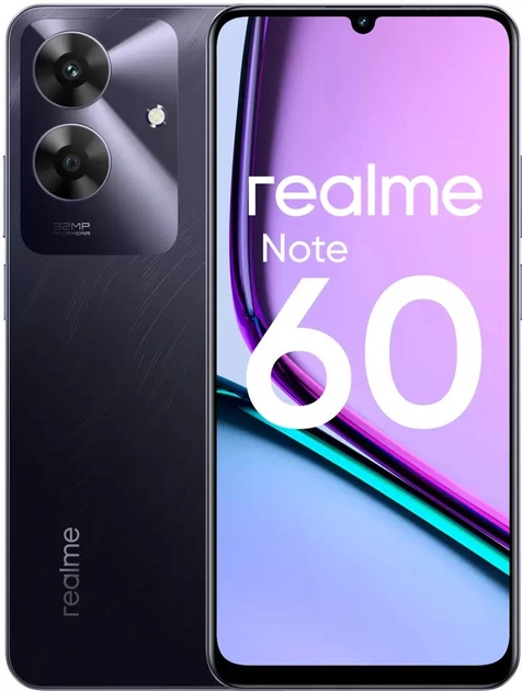 Смартфон Realme Note 60 4/128 GB RMX3933 Marble Black (чорний) – фото ...
