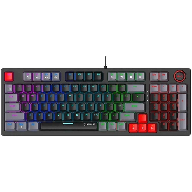Клавиатура GamePro MK120B Blue Switch LED USB-A Black-Grey – фото ...