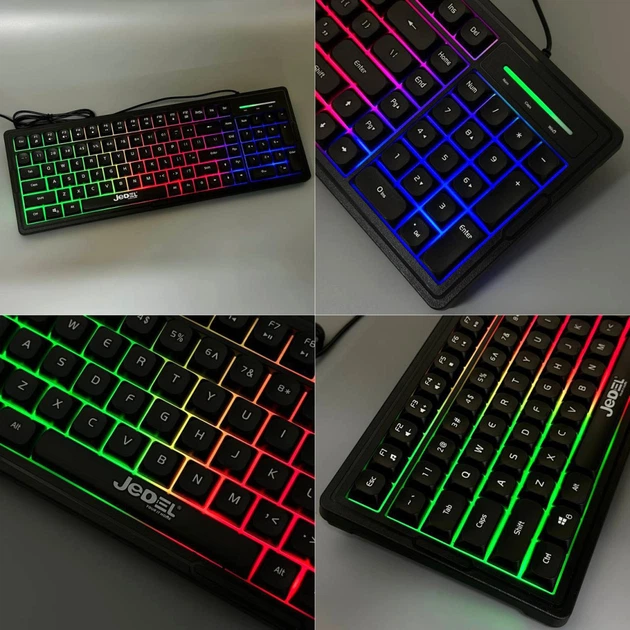 Ігрова провідна клавіатура з RGB-підсвіткою Jedel K32 |EN, 101 клавіша ...