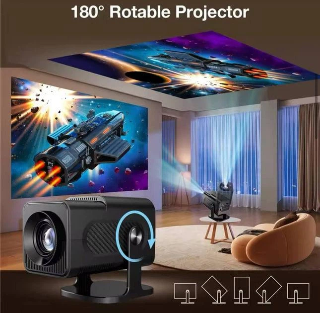 Проектор (HCS350 PRO) LED-технологію з джойстиками та пультом Android 11 Full HD – фото, відгуки ...