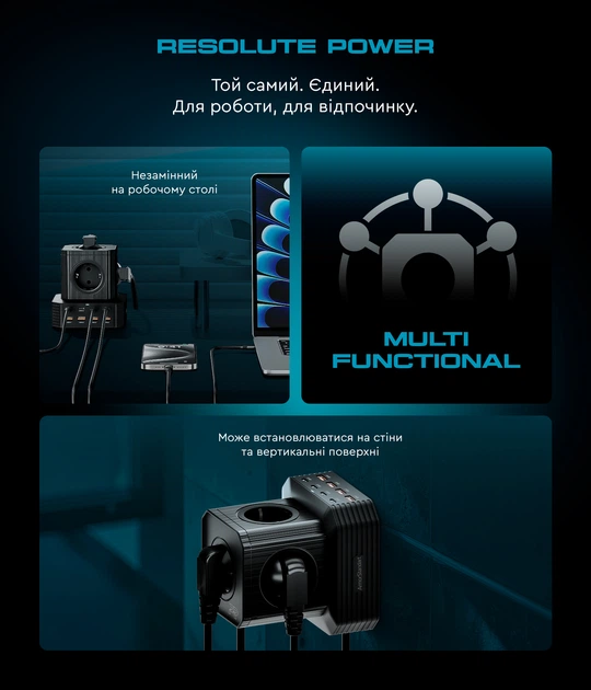 Мережевий зарядний пристрій ArmorStandart Resolute Power ARP-544 100W ...