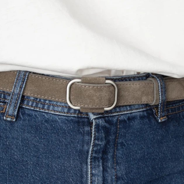 Ремінь жіночий замшевий Jk 2548 бежевий зі срібною пряжкою 100 см Стильні аксесуари з