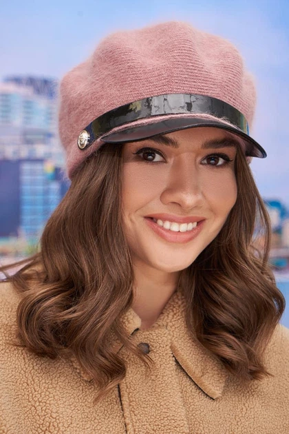 Бере з козирком Braxton «Іві», темна пудра (4953) – Стильні аксесуари з ...