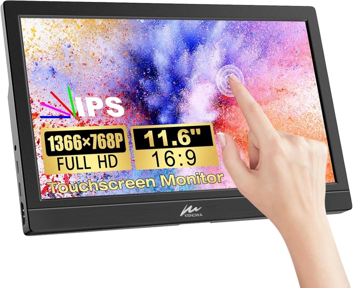 Монітор портативний сенсорний 11.6" Kenowa HD116 Full HD IPS 60 Гц Б/В ...