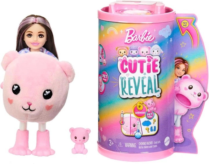 Лялька-сюрприз Barbie Cutie Reveal Chelsea Teddy Bear Plush Челсі в ...