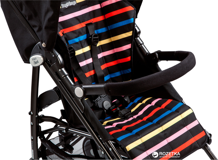 Коляска Peg-Perego Pliko Mini Classico Neon Черная в цветную полоску ...