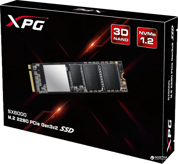 SSD диск ADATA XPG SX6000NP 512GB M.2 2280 PCIe Gen3x2 3D TLC ...