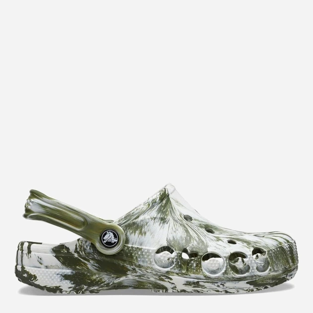 Чоловічі крокси Crocs Baya Marbled Clog Agr 206935-309 48-49 (M13) 31 см Зелено-білі ...