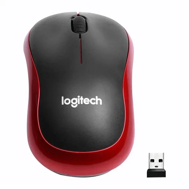 Мышь беспроводная Logitech M185 красная – фото, отзывы, характеристики в интернет-магазине ...