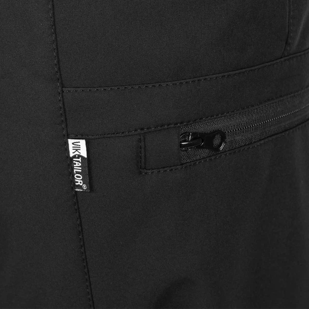 Штани зимові Vik-Tailor SoftShell Чорні, Black, 46 - Тактичне спорядження | Hunter