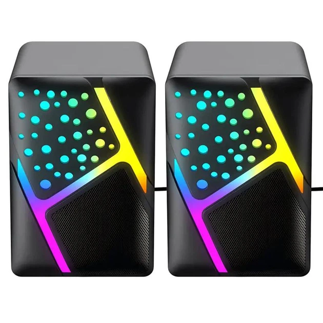 Комп'ютерна акустика колонки для пк JEDEL S 527 USB з RGB підсвічуванням 6W – фото, відгуки ...