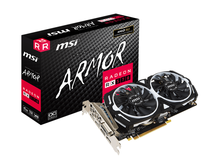 Відеокарта MSI Radeon RX 570 ARMOR 4G OC – фото, отзывы, характеристики ...