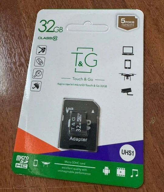 Карта пам'яті microSD 32 ГБ Class 10 Touch&Go накопичувач з адаптером – фото, відгуки ...