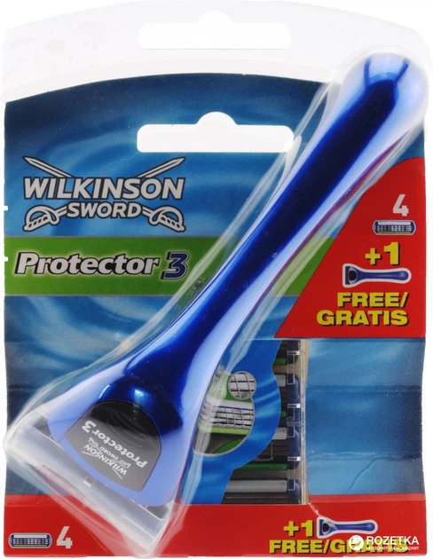 Станок Wilkinson Sword Protector 3 + 4 змінних картриджа (4027800413102 ...