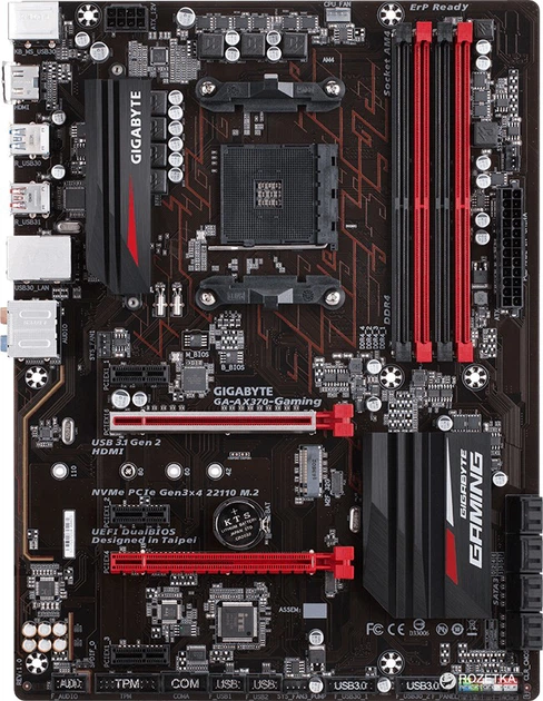 Материнская плата Gigabyte GA-AX370-Gaming (sAM4, AMD X370, PCI-Ex16 ...