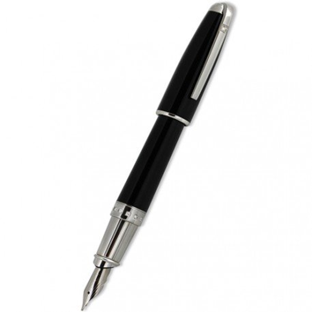 Перьевая ручка ST Dupont Olympio XL Diamonds Black Ch.Lacquer PP FP ...