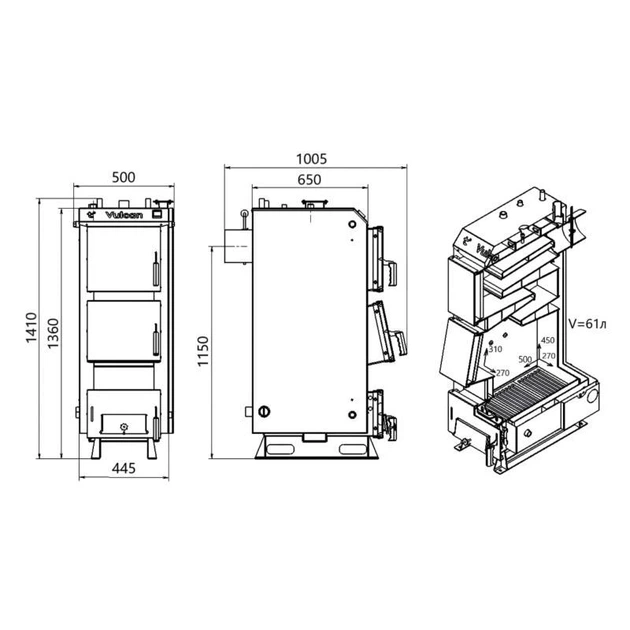 Котел твердопаливний сталевий Thermo Alliance Vulcan V 5.0 SF 15 – ROZETKA. Купити Котел ...