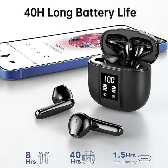 Бездротові Bluetooth 5.3 навушники Renimer I50 з мікрофоном, 48 год ...