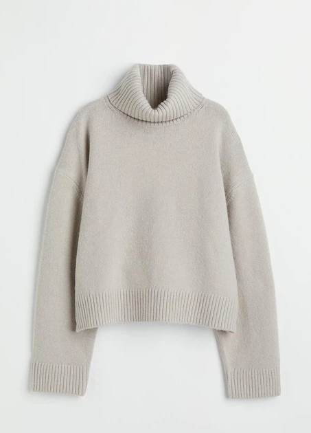 Жіночий светр H&M 201093-2 XS(160/80) сірий (2010930002) – Брендовий одяг | ROZETKA