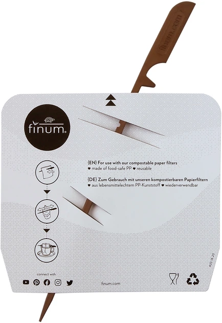 Набір Finum Багаторазовий тримач + фільтри для заварювання чаю 60 шт ...