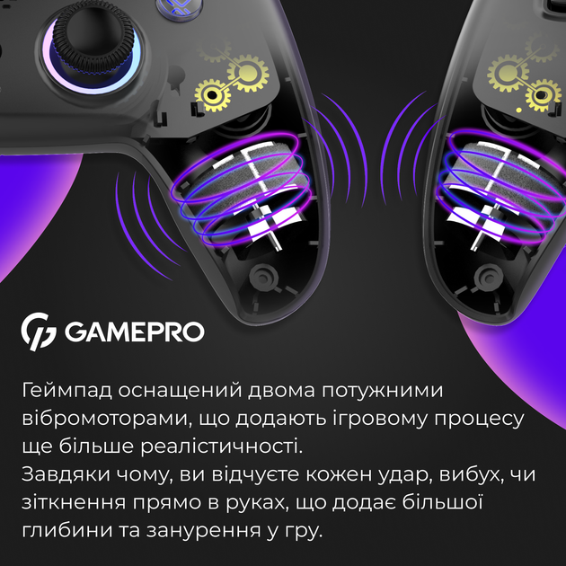 Бездротовий геймпад із зарядною станцією GamePro GPS20BDOC 2.4G/BT 5.1 ...